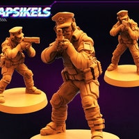 Scifi Cops, (2 X Detectives, 2 X Uniformed Police) 28mm Scale ...