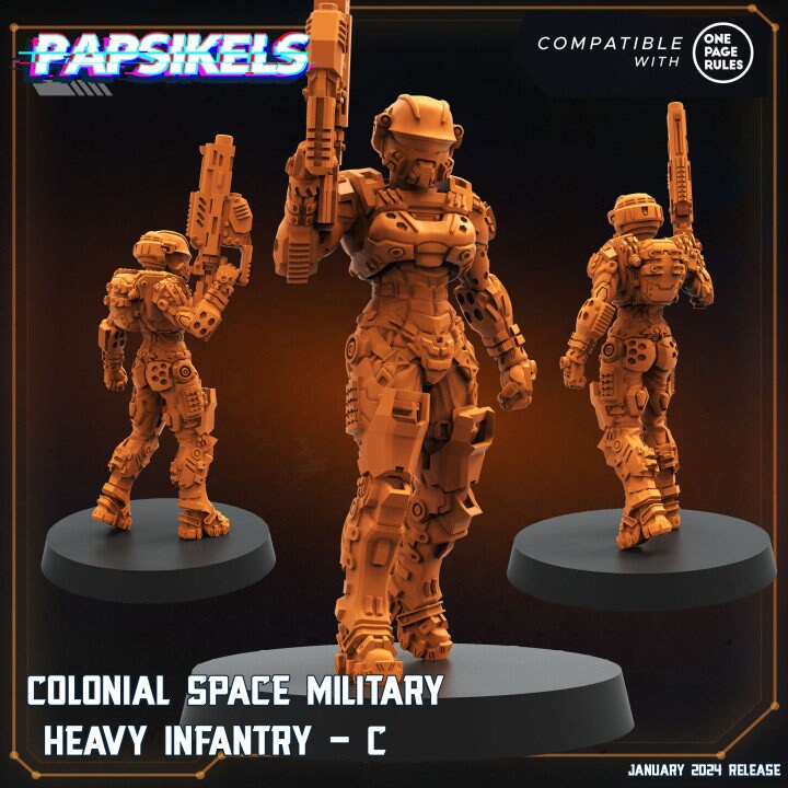 5 Pack Colonial Marines Heavy Infantry 32mm Scale Miniature - Etsy