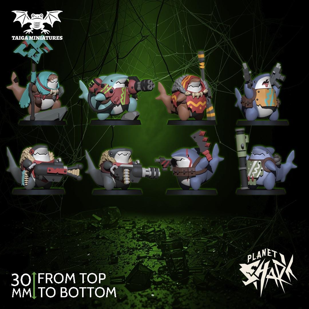 Taiga Miniatures Planet Shark - Bulls Squad 4 - 28-32mm Scale ...