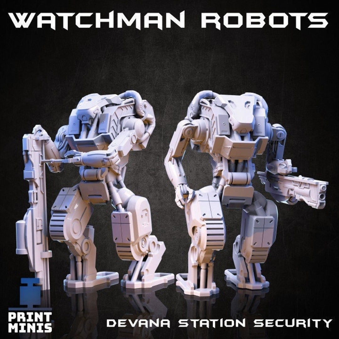 Watchman Sentry Robots Dual Pack 28-32mm Scale - Printminis - Etsy