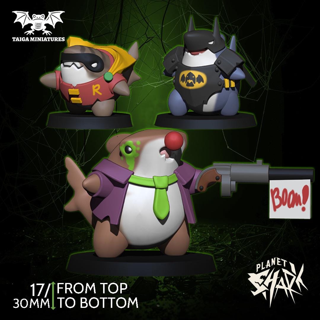 Taiga Miniatures Planet Shark - Hero Sharks - 28-32mm Scale Miniatures ...