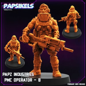 3 Pack Cyberpunk PMC Operatives 32mm Scale Miniatures - Etsy