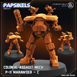 3 Pack Colonial Marines Assualt Mechs P-11 Marawder 28-32mm Scale ...