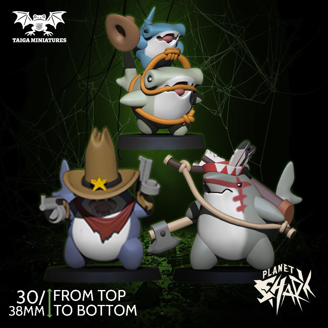 Taiga Miniatures Planet Shark - Cowboy Sharks - 28-32mm Scale ...