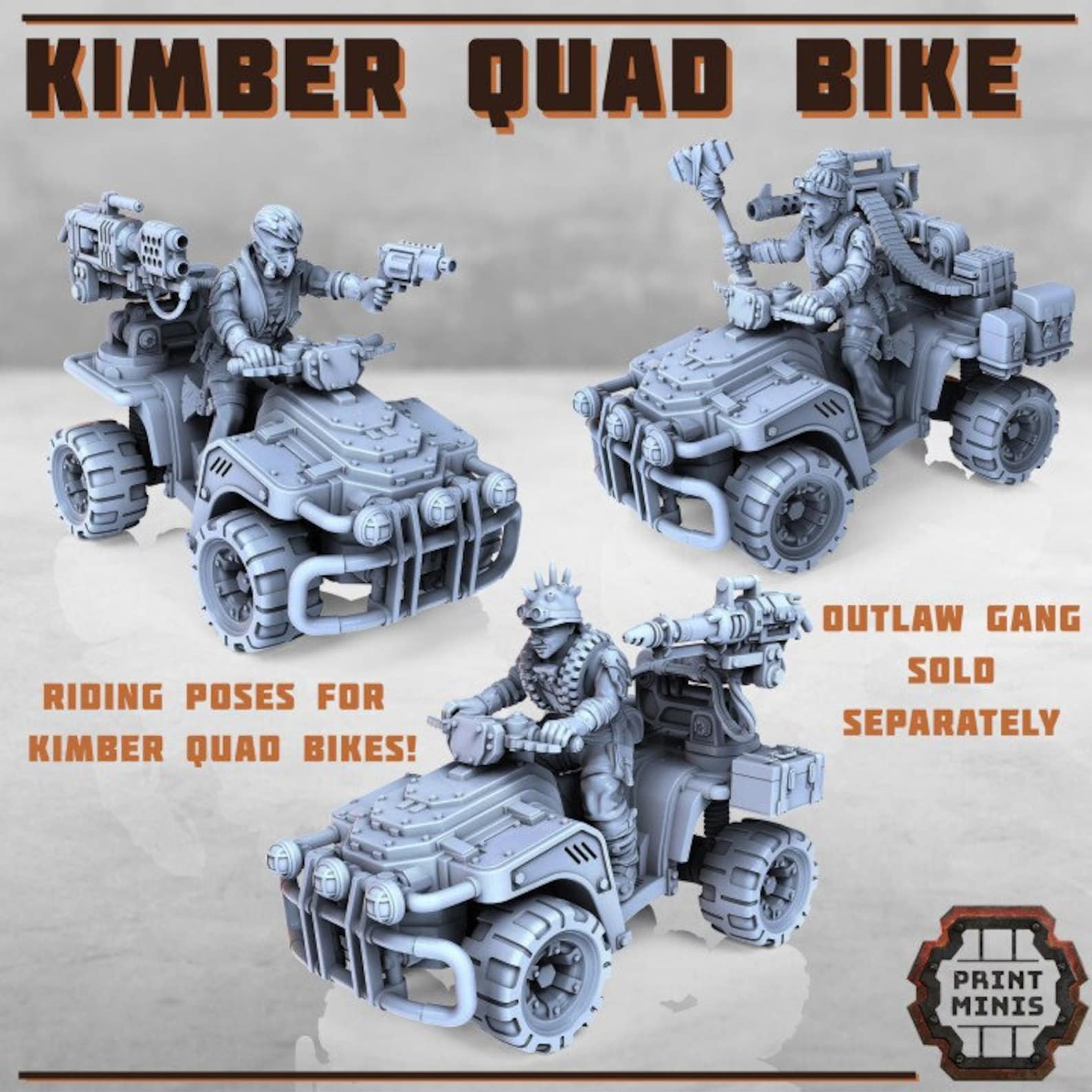 Modular Kimber Quad Bikes 28mm Scale Vehicles - Etsy