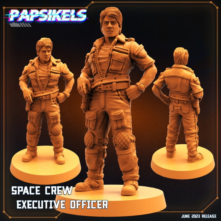 7 Pack Space Crew 32mm Scale Miniatures - Etsy