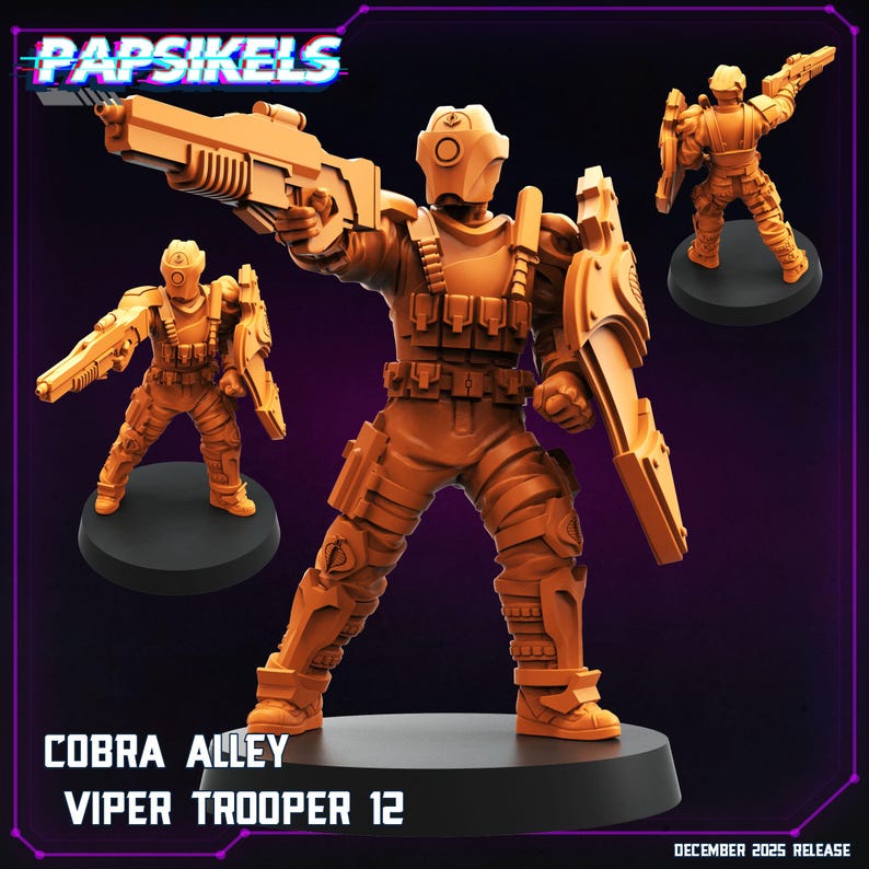 Cobra Alley Viper Troopers Set 2 32mm Scale Miniatures - Etsy