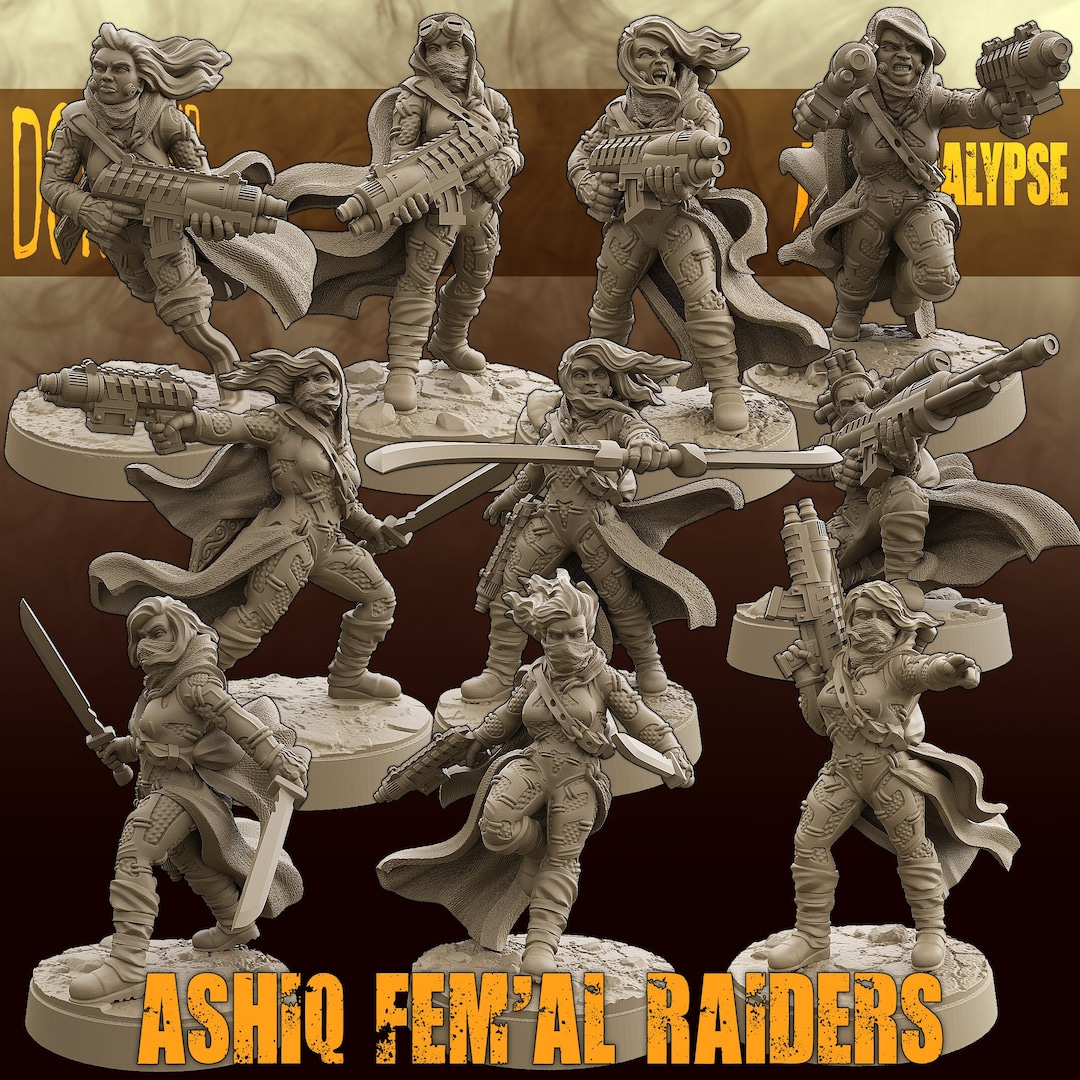 Ashpocalypse Ashiq Fem'al Raiders Gang Cyberpunk 28-32mm Scale - Etsy