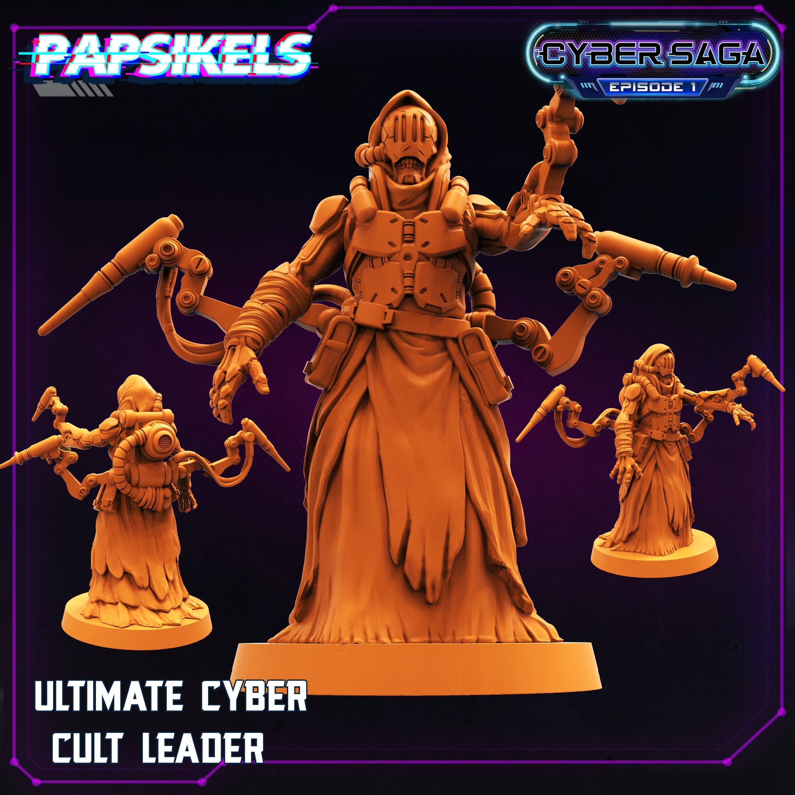 Cyberpunk Ultimate Cyber Cult Leader 32mm Scale Miniatures - Etsy