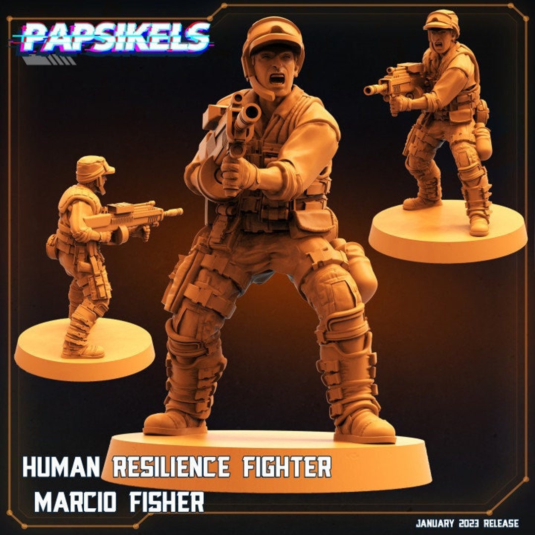 10 Pack Human Resilience Fighters 32mm Scale Miniatures - Etsy