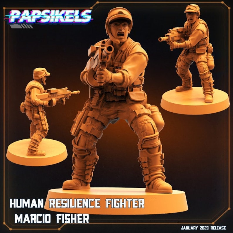 10 Pack Human Resilience Fighters 32mm Scale Miniatures - Etsy