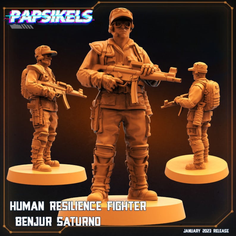 10 Pack Human Resilience Fighters 32mm Scale Miniatures - Etsy