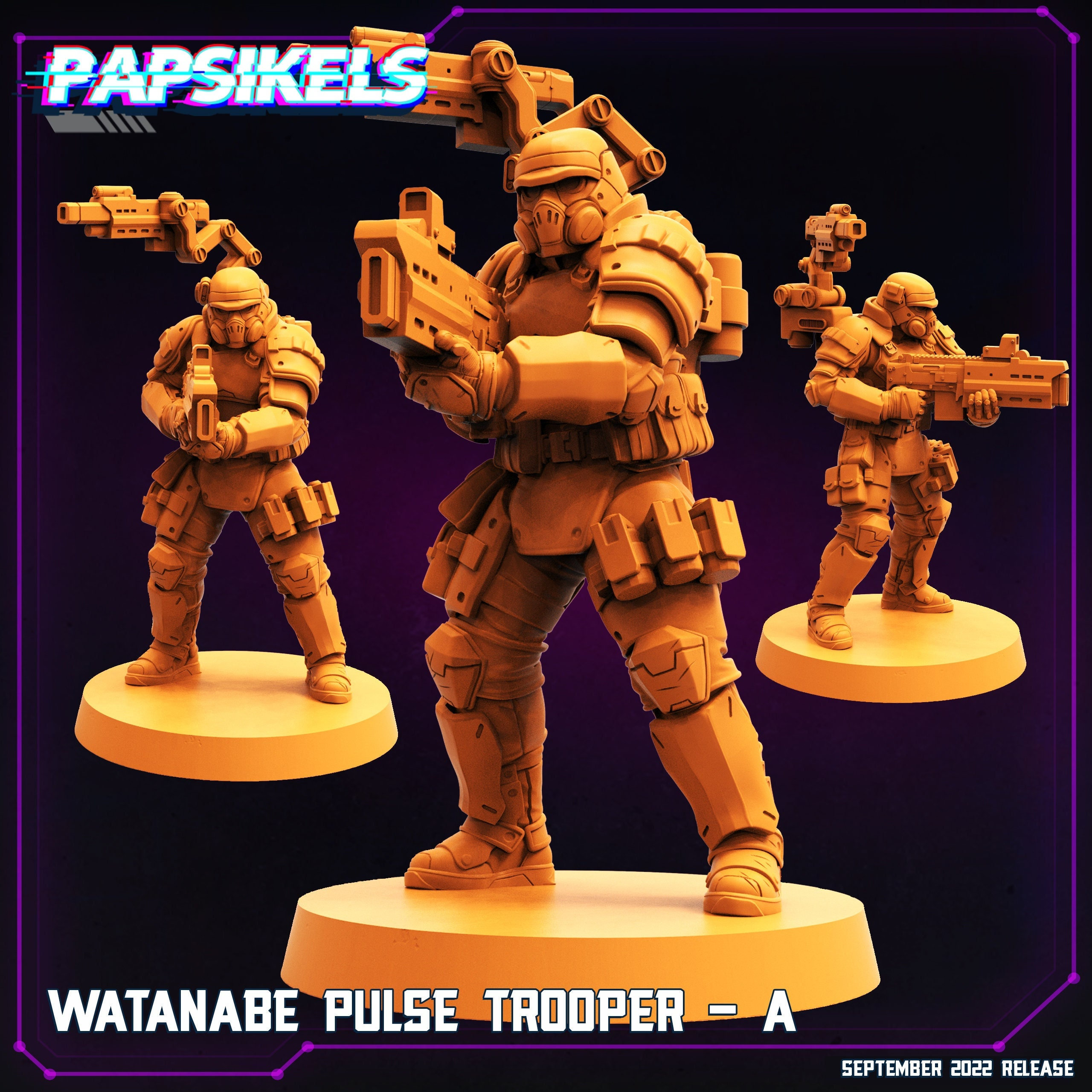 6 Pack Cyberpunk Watanabe Pulse Trooper 32mm Scale Miniatures - Etsy