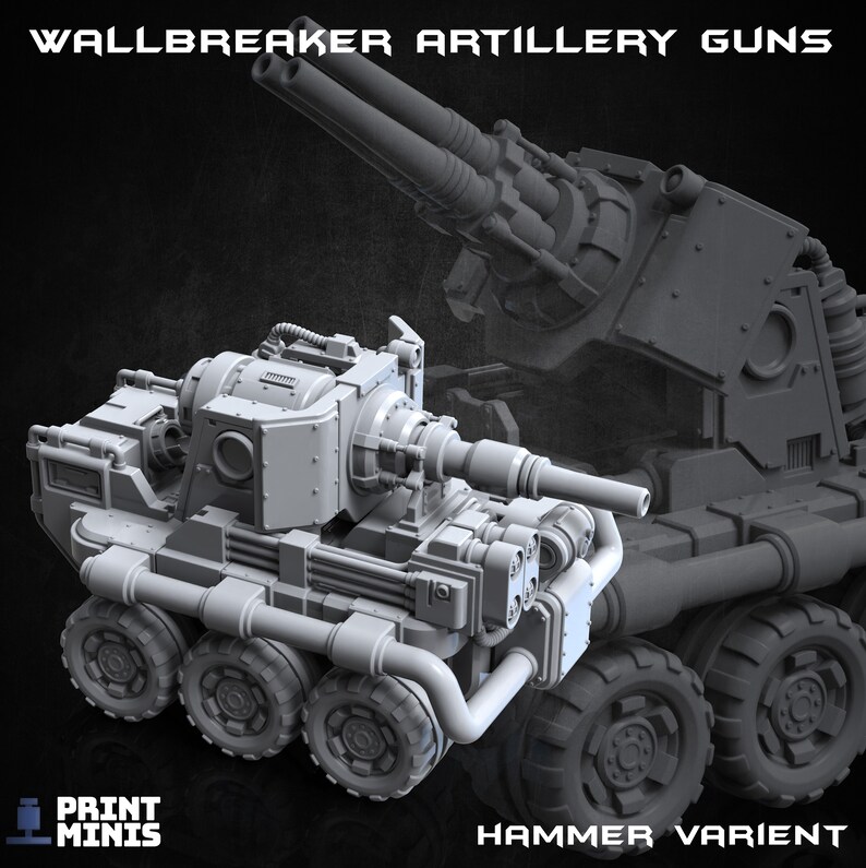 Wallbreakers Artillery Mobile Cannons 28-32mm Scale Vehicle - Etsy