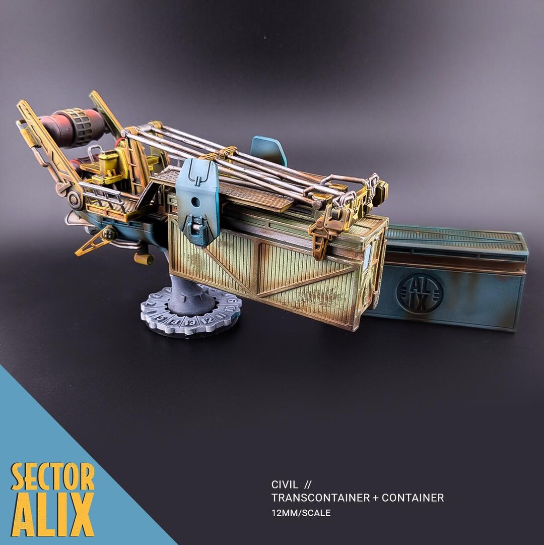 Sector AL-IX Pirate Transcontainer 12mm Scale Miniatures - Etsy