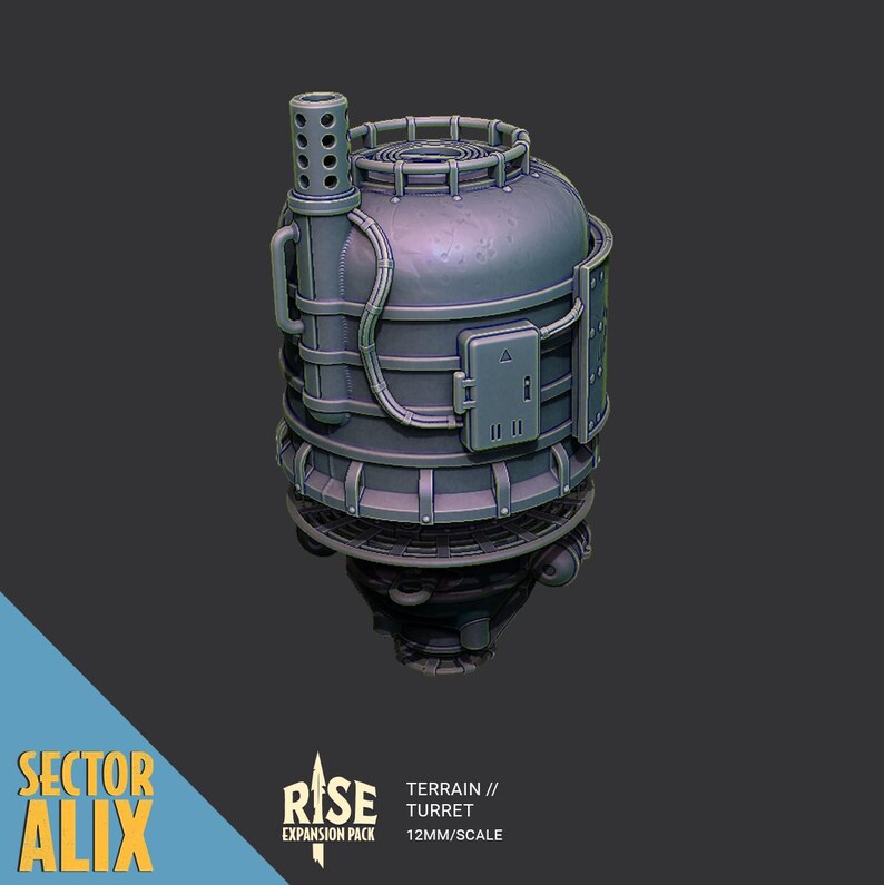 Sector AL-IX Expansion Turret and Tanker 12mm Scale Miniatures - Etsy