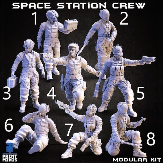 Modular Space Station Crew Miniatures 28-32mm Scale - Etsy