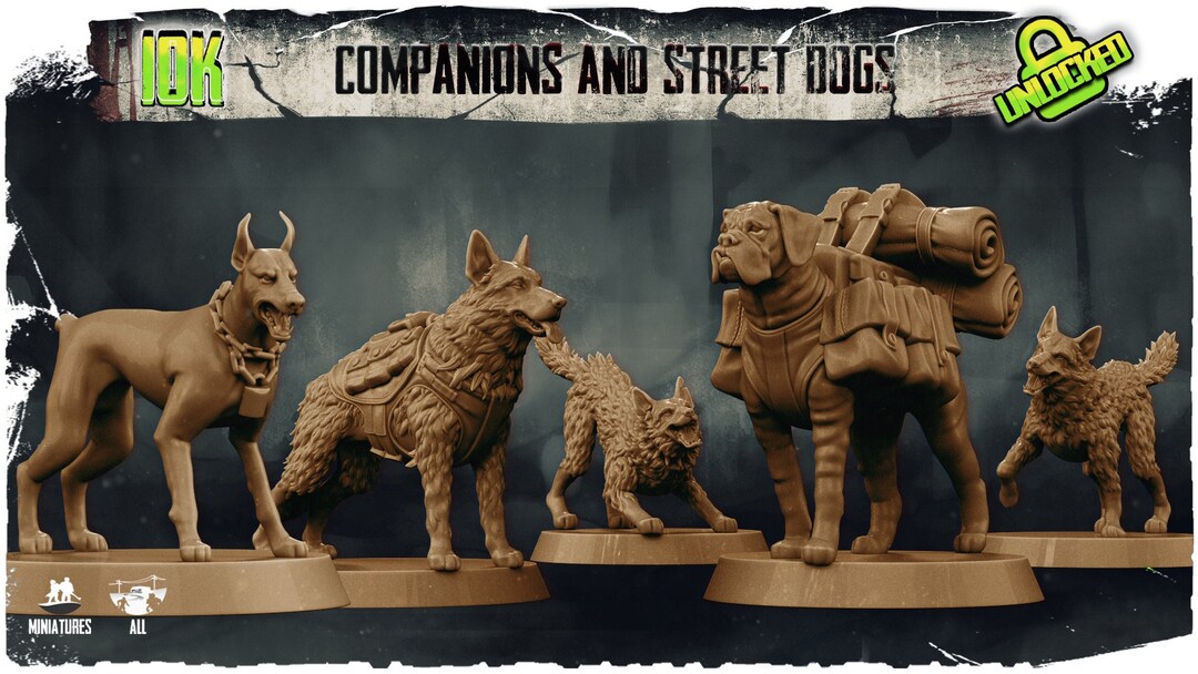 Apocalypse Dawn Dogs 5 Pack 32mm Scale - Etsy