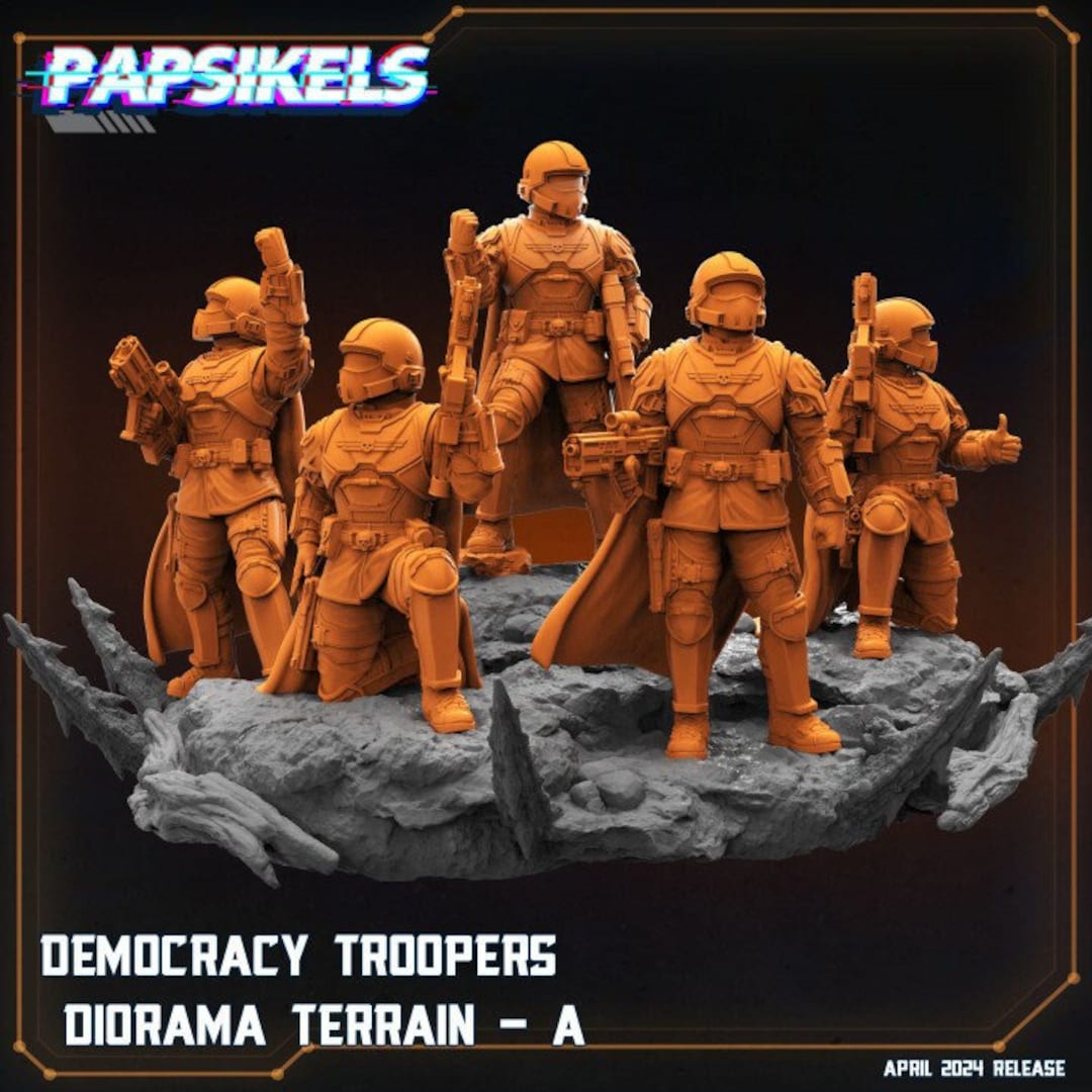 Democracy Troopers Set A 32mm Scale Miniatures - Etsy