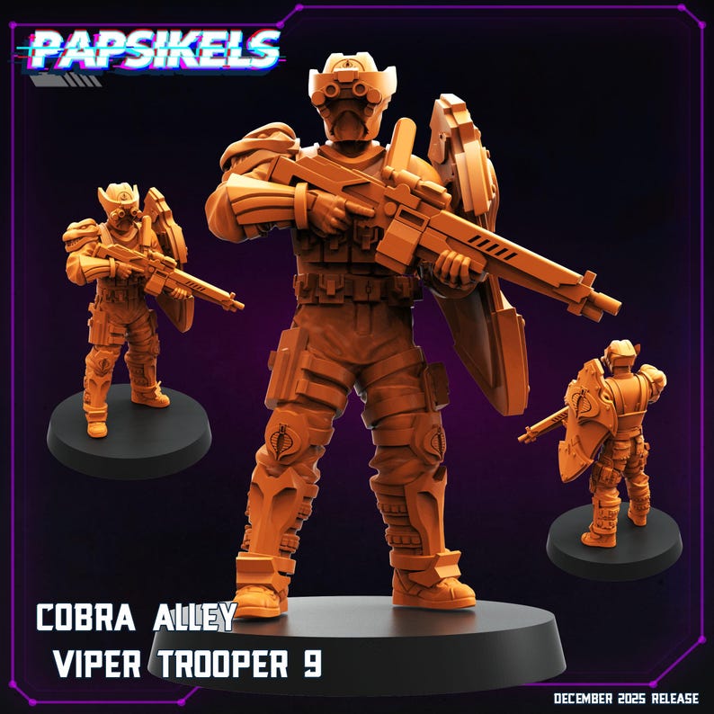 Cobra Alley Viper Troopers Set 2 32mm Scale Miniatures - Etsy