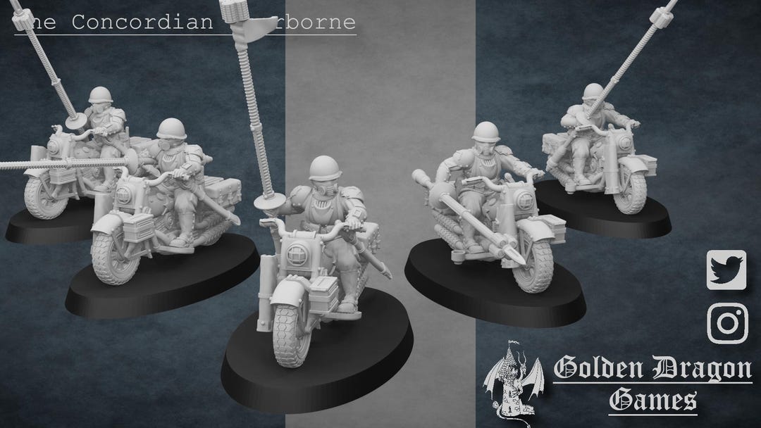 United States - Recon Bikes - Marcher: Empires at War 32mm Scale ...