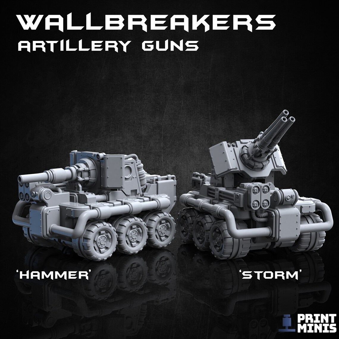 Wallbreakers Artillery Mobile Cannons 28-32mm Scale Vehicle - Etsy