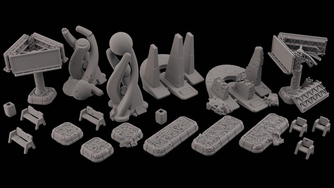 Full Spectrum Dominance Modular City Ruins Terrain Expansion 6mm Scale ...