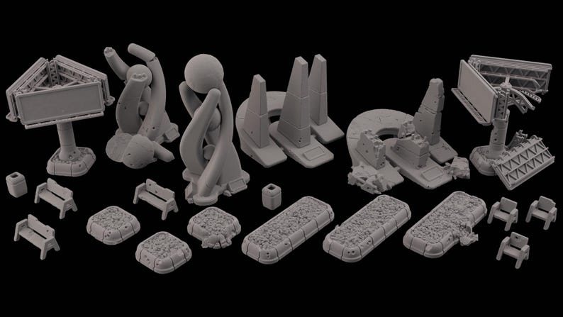 Full Spectrum Dominance Modular City Ruins Terrain Expansion 6mm Scale ...