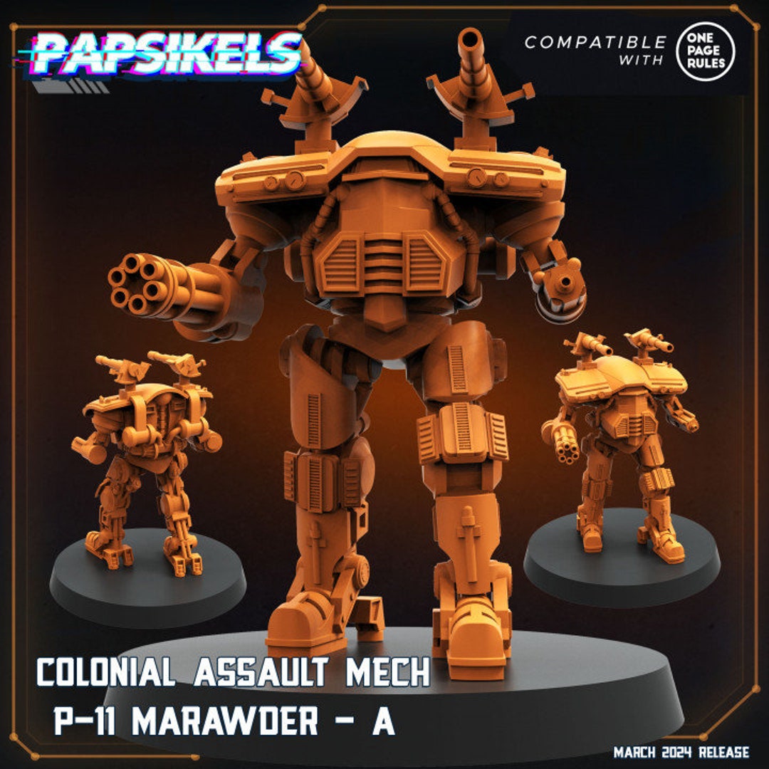 3 Pack Colonial Marines Assualt Mechs P-11 Marawder 28-32mm Scale ...