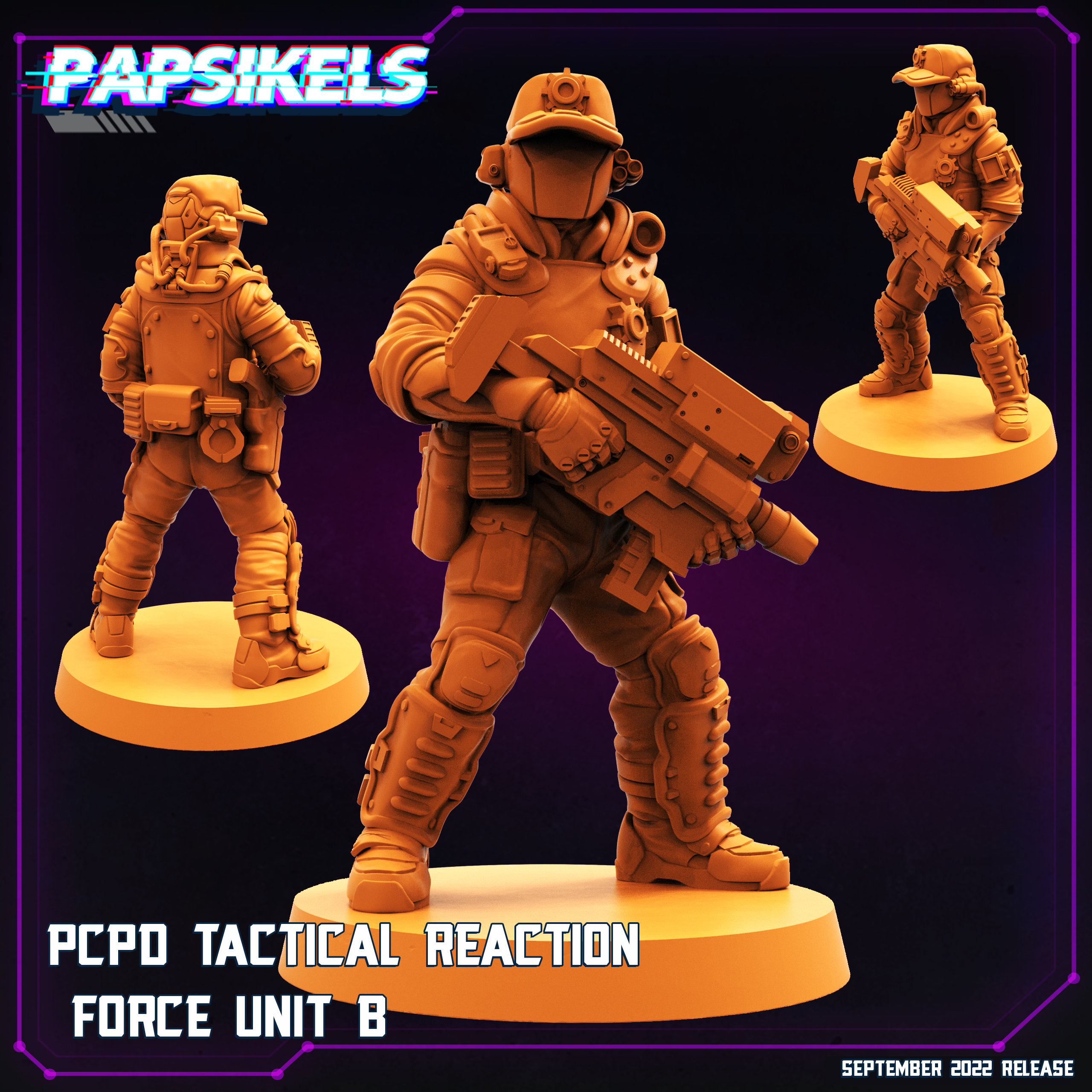 5 Pack Cyberpunk PCPD Tactical Reaction Force Unit 28mm Scale - Etsy