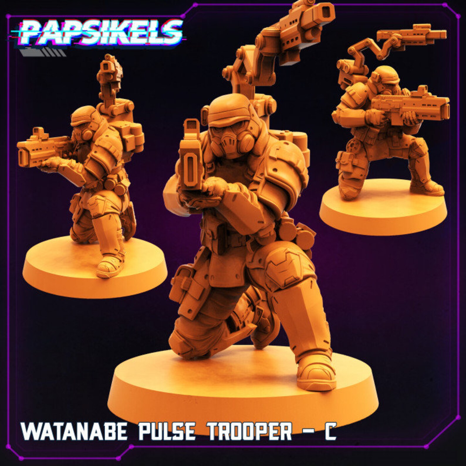 6 Pack Cyberpunk Watanabe Pulse Trooper 32mm Scale Miniatures - Etsy