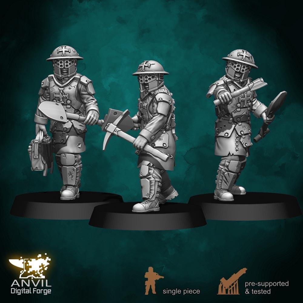 Armoured Trench Raiders Set 28mm Scale - Etsy