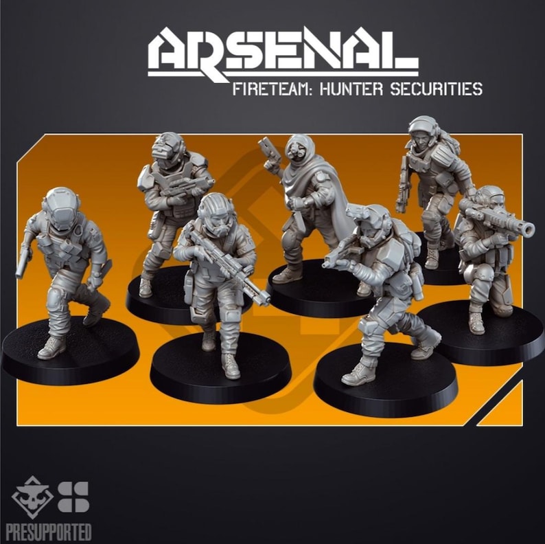 Arsenal Hunter Securities 32mm Scale Miniatures - Etsy