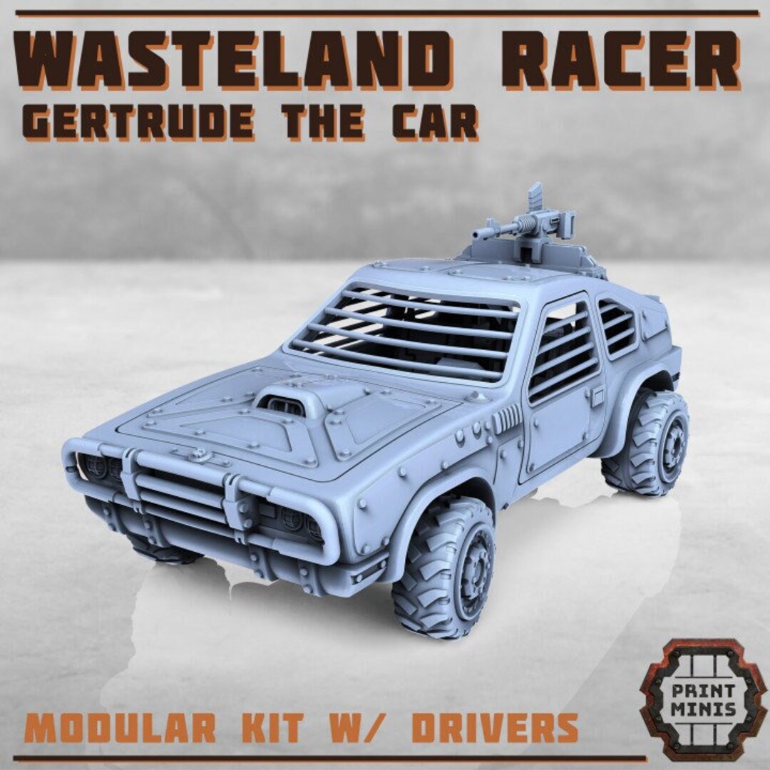Modular Wasteland Racer Car Gertrude 28mm Scale Vehicle - Etsy