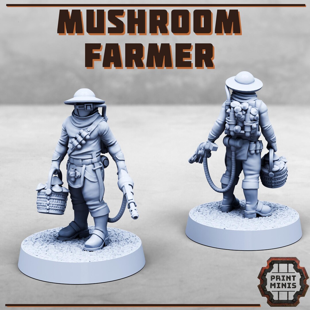 Mushroom Farmer 28mm Scale Miniature - Etsy