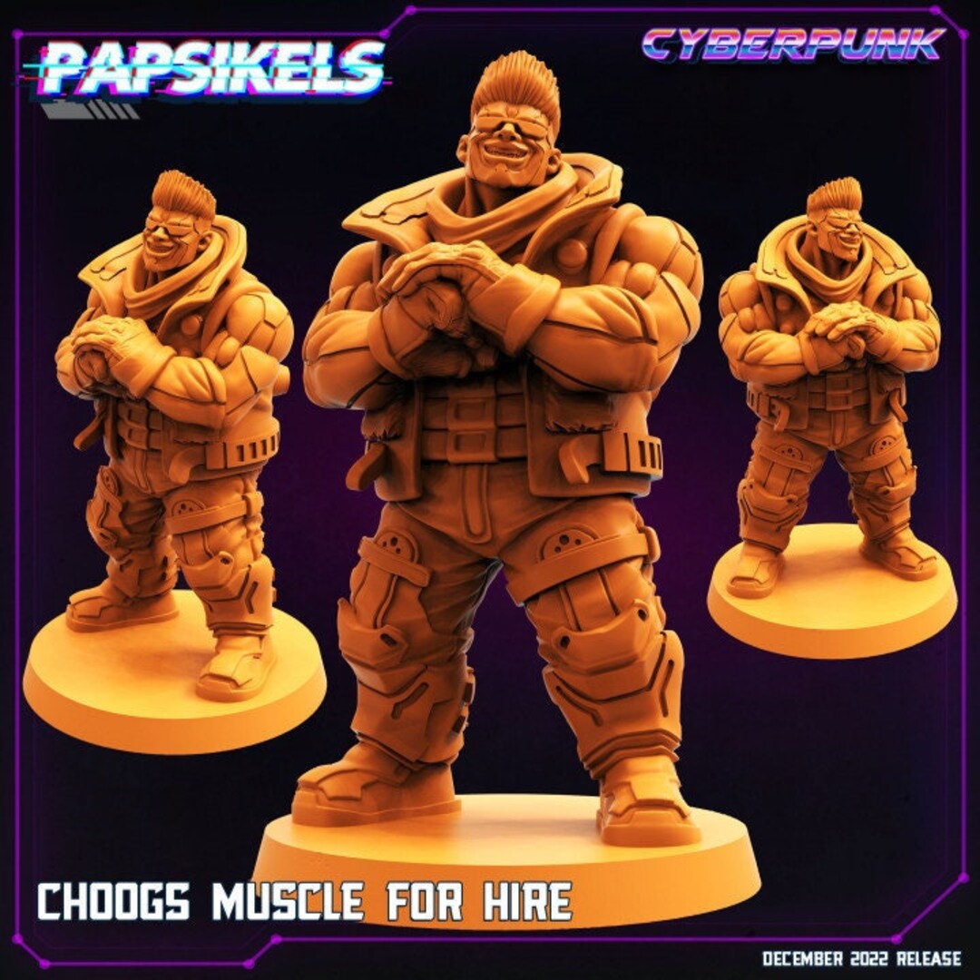 2 Pack Choogs Muscle for Hire Cyberpunk 32mm Scale - Etsy