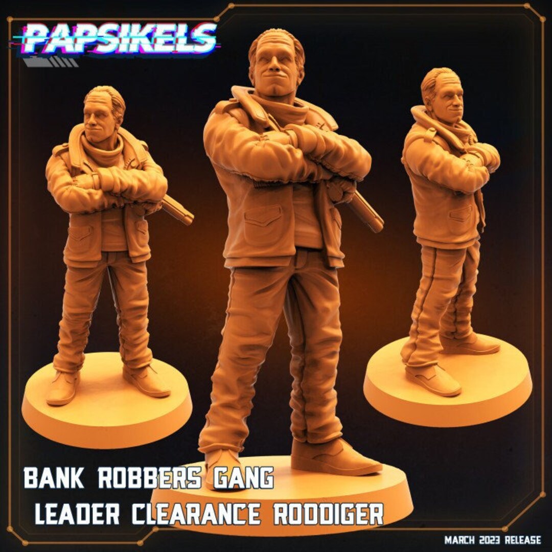 5 Pack Bank Robbers Gang 32mm Scale Miniatures - Etsy