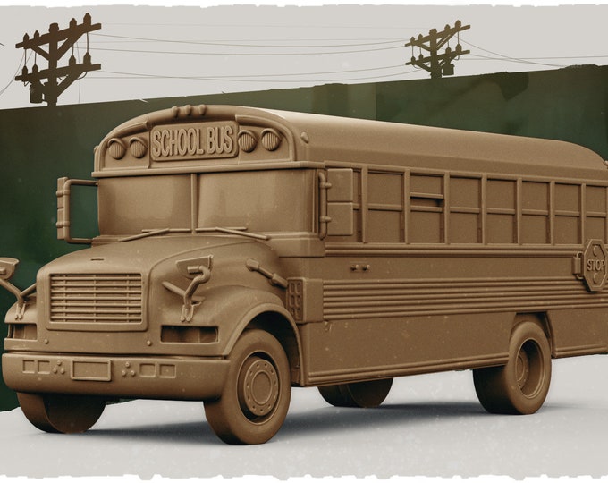 Apocalypse Dawn Vehicle School Bus 32mm Scale - Etsy