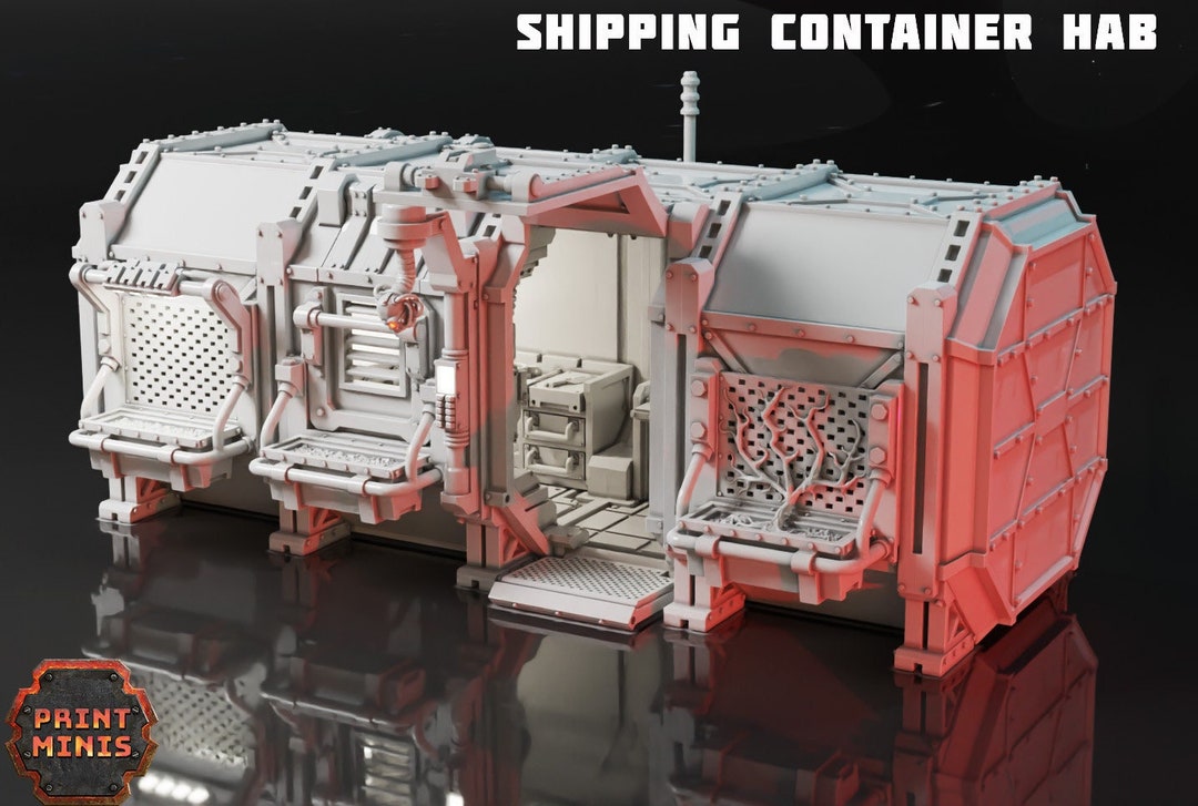 Modular Shipping Container Habitation Unit 28mm Scale Terrain - Etsy