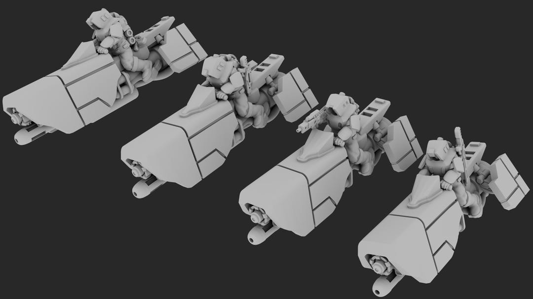 Full Spectrum Dominance the Conglomerates Bike Scouts 6mm Scale ...