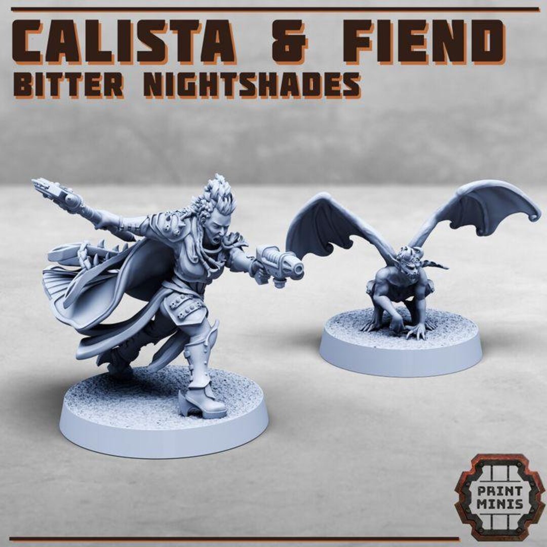 Calista and Fiend Bitter Nightshades Gang 28mm Scale Miniatures - Etsy