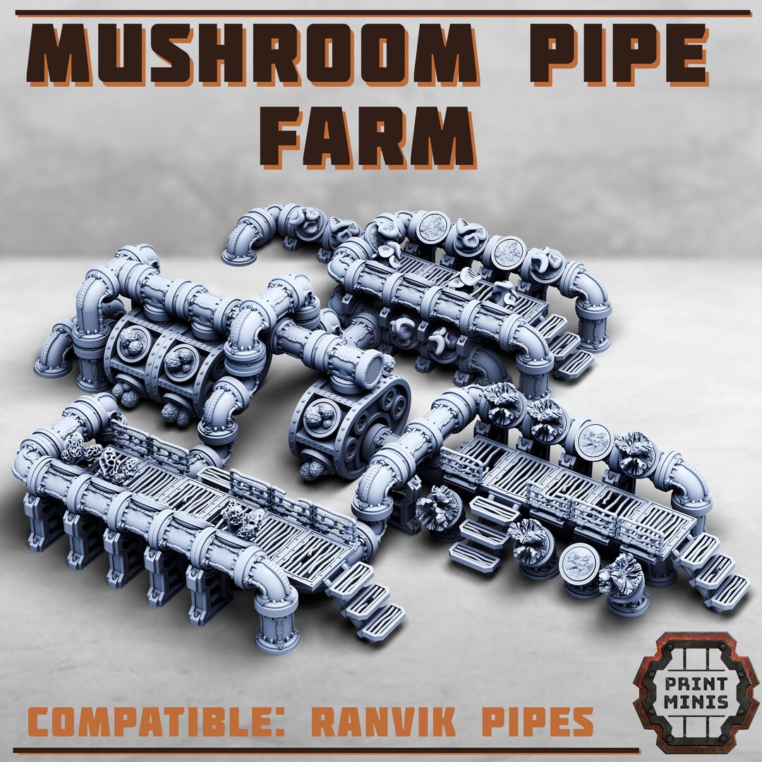 Grimdark Mushroom Pipe Farm 28mm Scale Miniature Terrain - Etsy