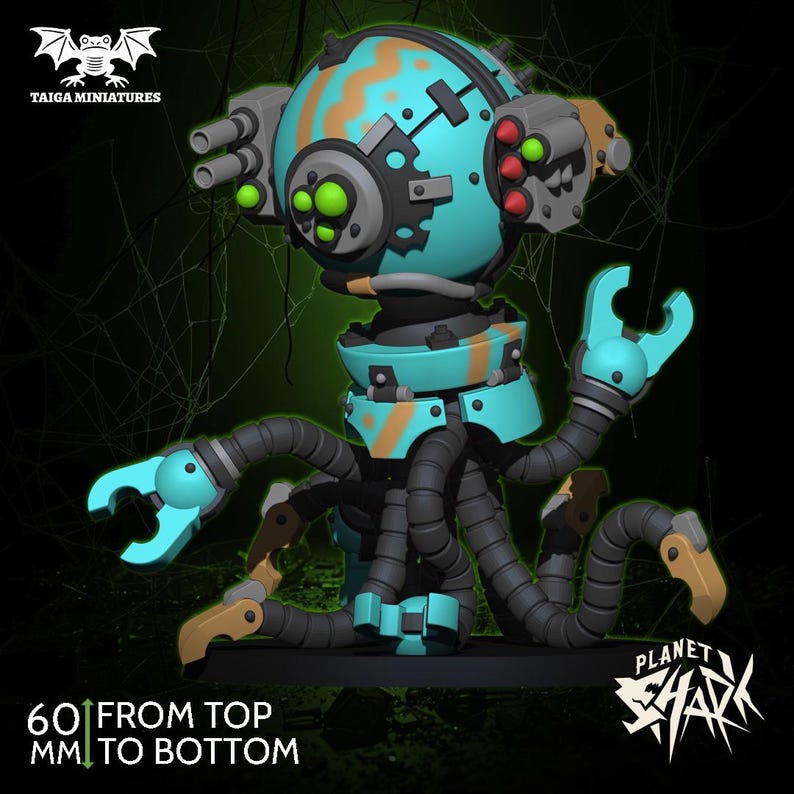 Taiga Miniatures Planet Shark - Octo Mech - 28-32mm Scale Miniatures - Etsy