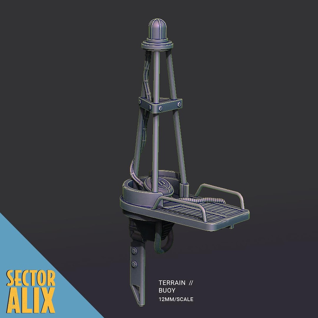 Sector AL-IX Bouy Terrain Set 12mm Scale Miniatures - Etsy