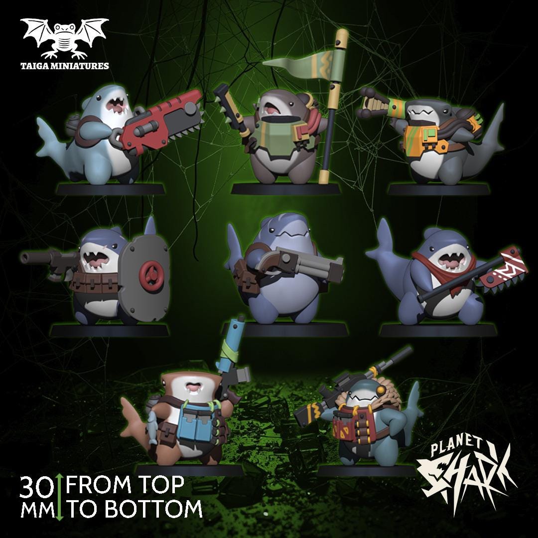 Taiga Miniatures Planet Shark - Bulls Squad 3 - 28-32mm Scale ...