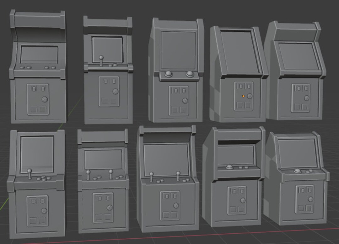 Retro Arcade Cabinets Machines 28-32mm Scale - Etsy