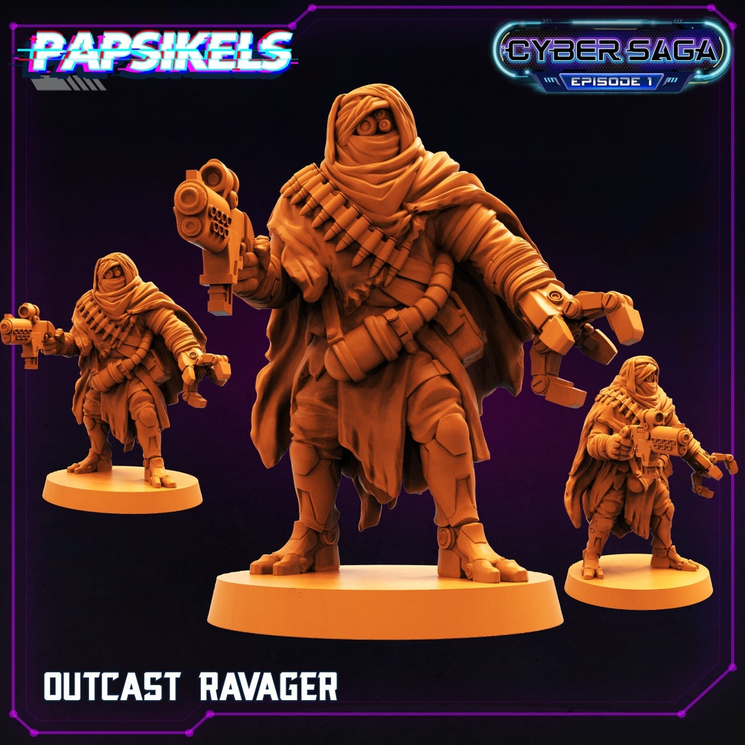 Cyberpunk Outcast Ravager 32mm Scale Miniature - Etsy