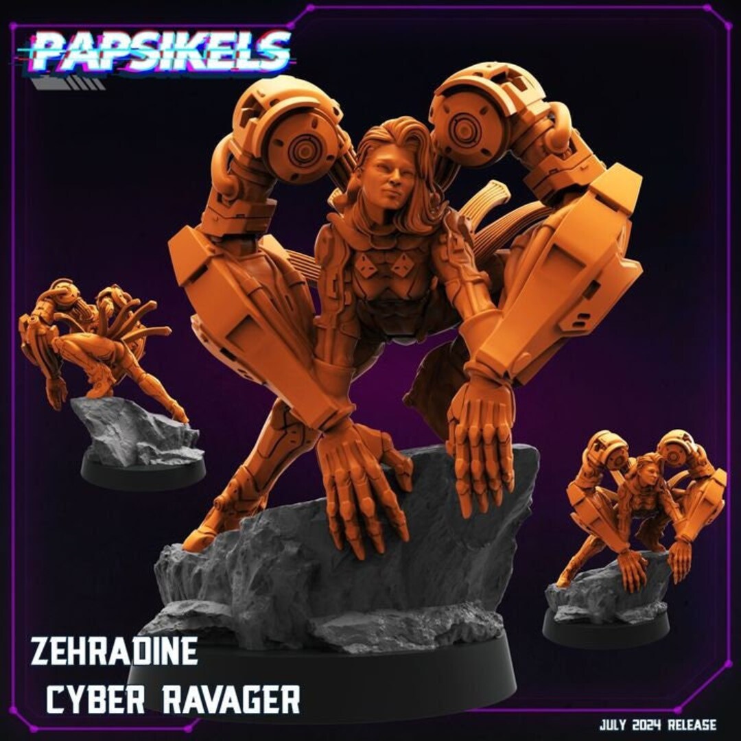 Cyberpunk Zehradine Ravager 32mm Scale Miniature - Etsy