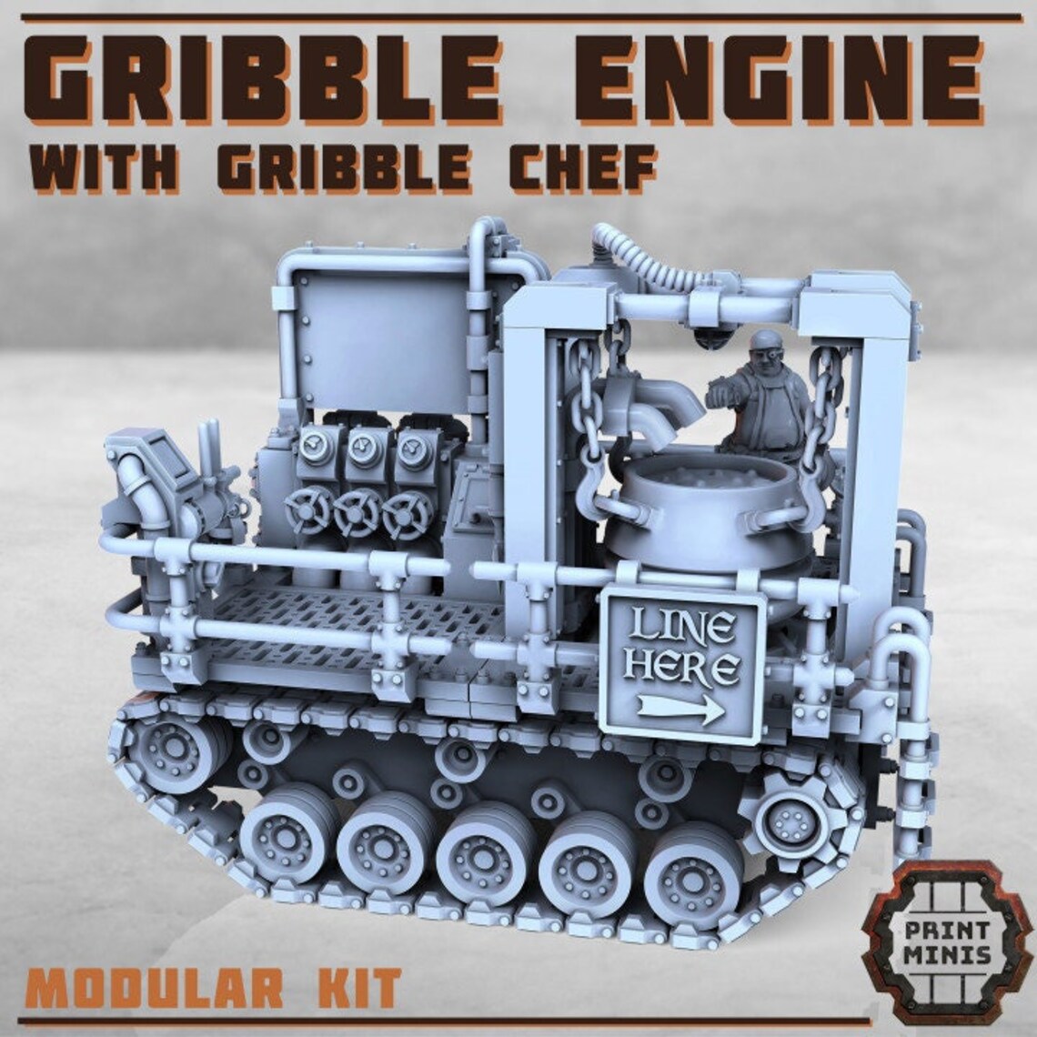Gribble Engine With Chef 28mm Scale Vehicle - Etsy