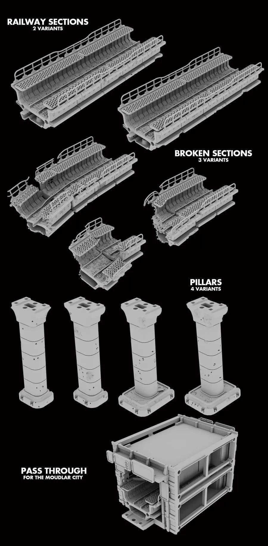 Full Spectrum Dominance Modular City Ruins Terrain Bundle 6mm Scale ...